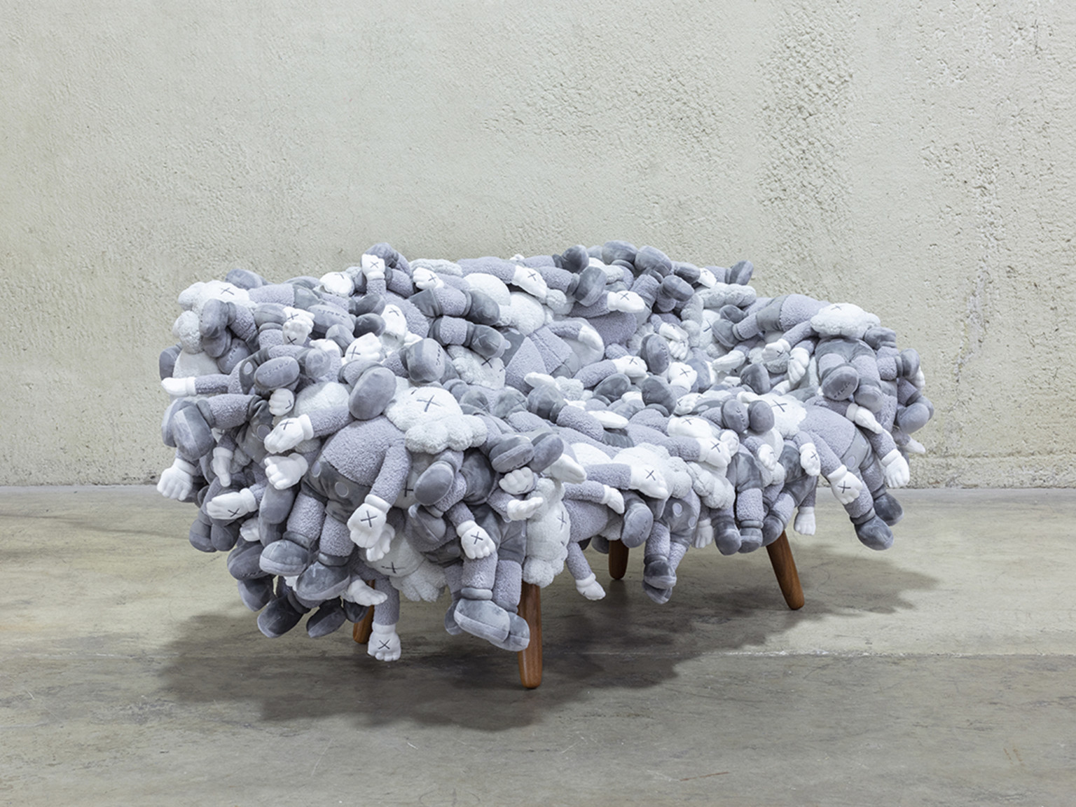 KAWS: Companion Sofa (Grey) , 2019