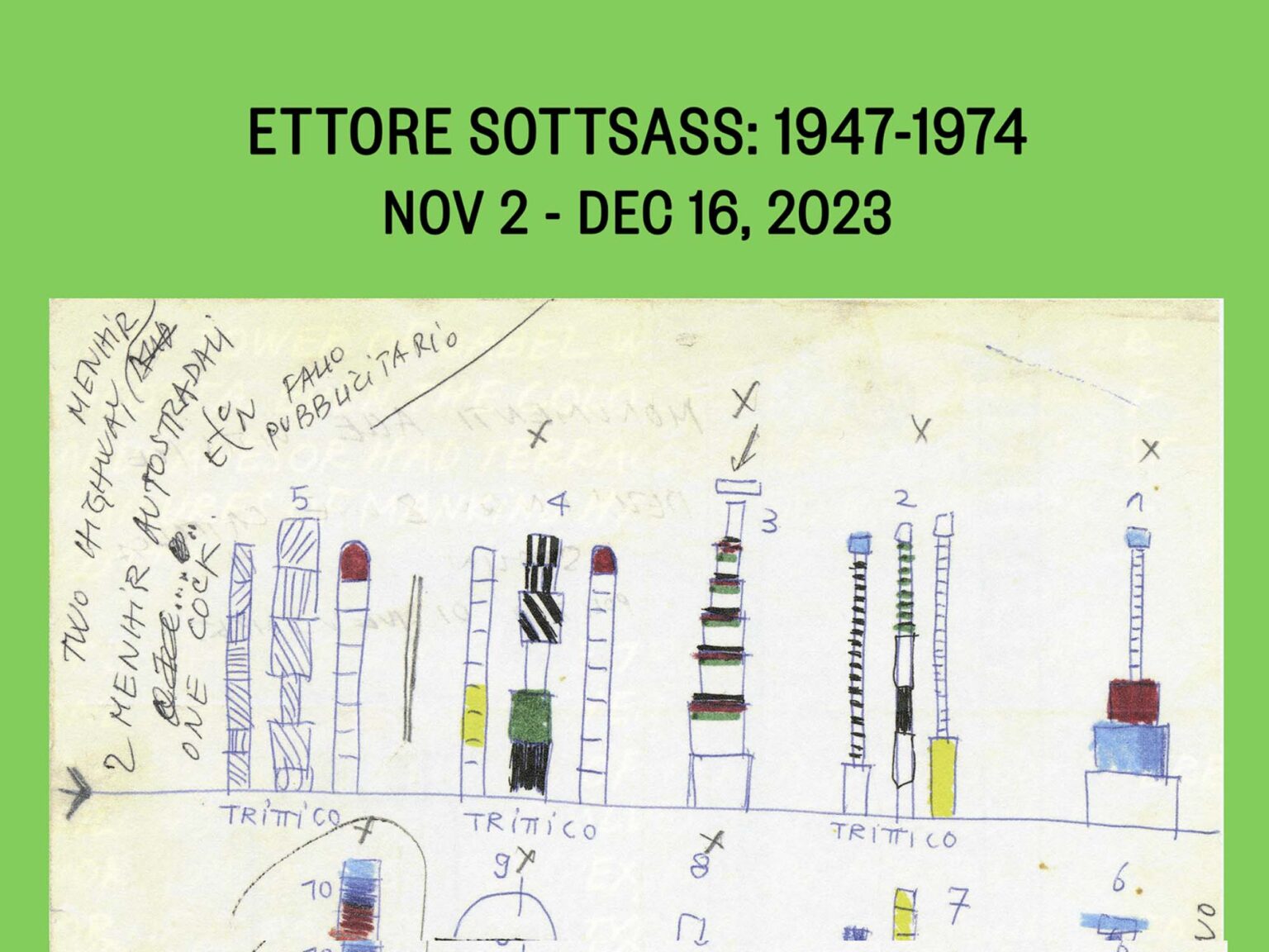 ETTORE SOTTSASS 1947-1974 – Friedman Benda