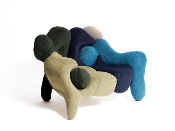 Foam, fabric, plywood